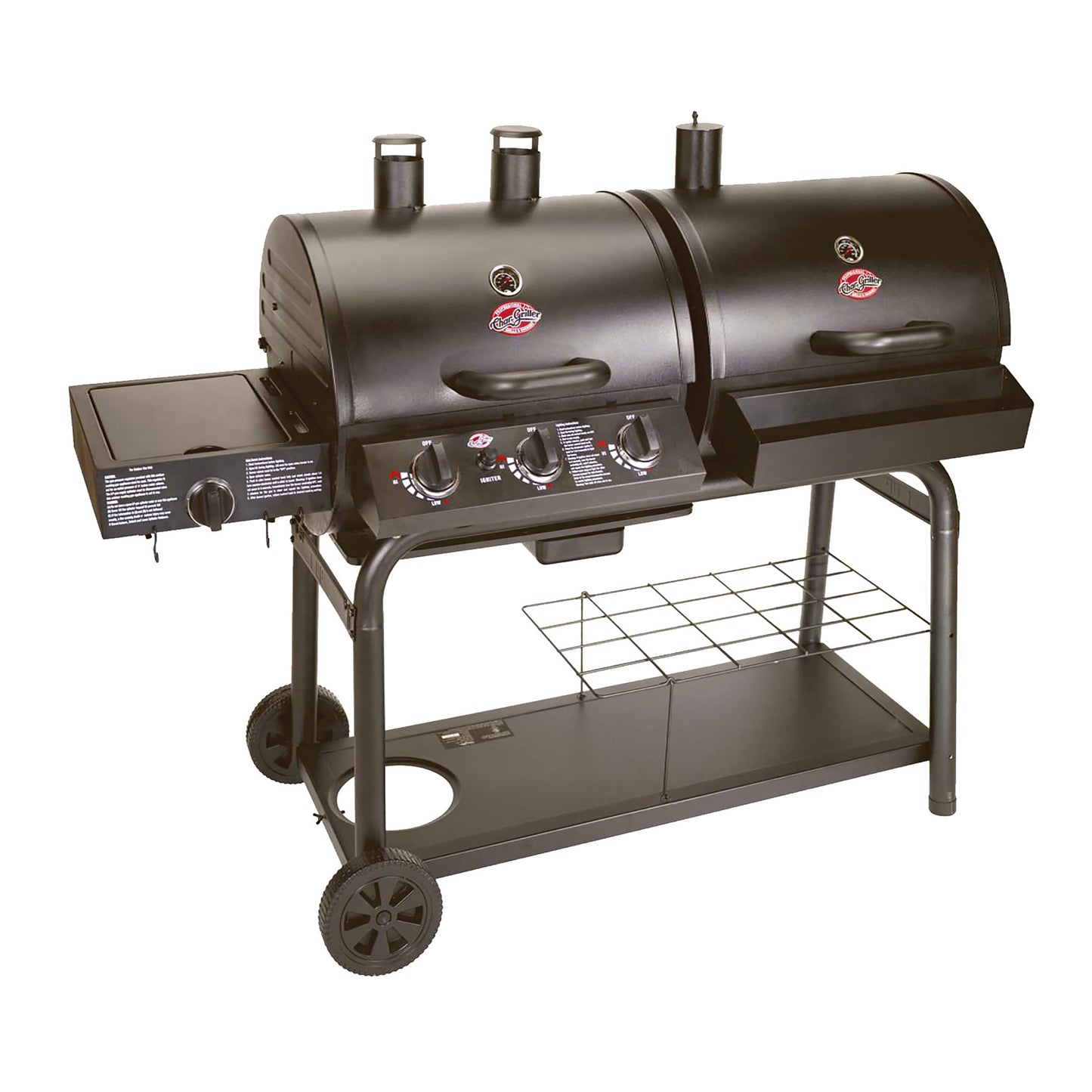 Char-Griller DUO Gas and Charcoal BBQ with Side Burner – Chargriller ...